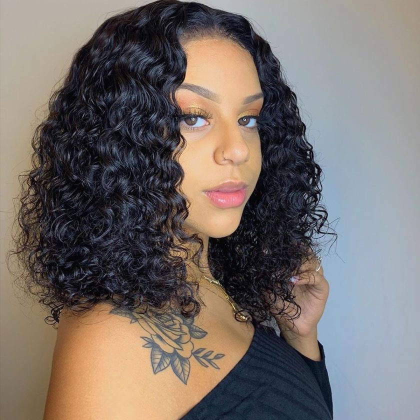 Deep Curly Wear Go Pre-Cut Lace Wig Upgrade 6x5 Glueeless HD Lace Wig ...