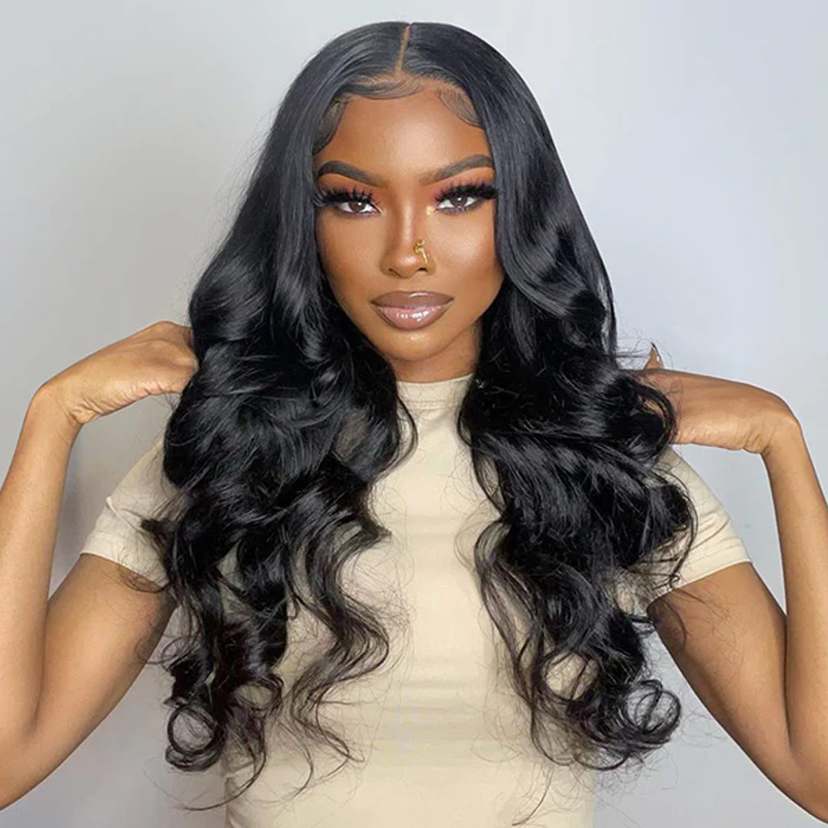 4×4 HD Lace Closure Wig Body & Straight Wave Human Hair Wig